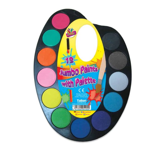 12 Jumbo Paints with Palette - Impact Charity Supplies