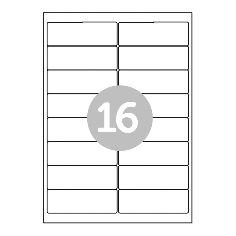 A4 Sheet Labels - 16 Labels per Sheet - RCL16 (500) - Impact Charity ...